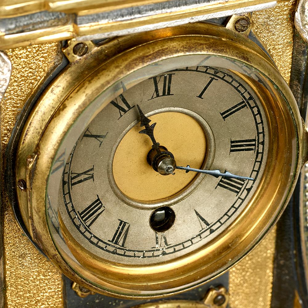 French Gilt Bronze Automaton Wallace Fountain Clock For Sale at 1stDibs