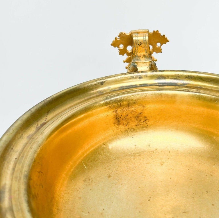 French Gilt Bronze Onyx and Champleve Enamel Centerpiece Bowl, Late ...