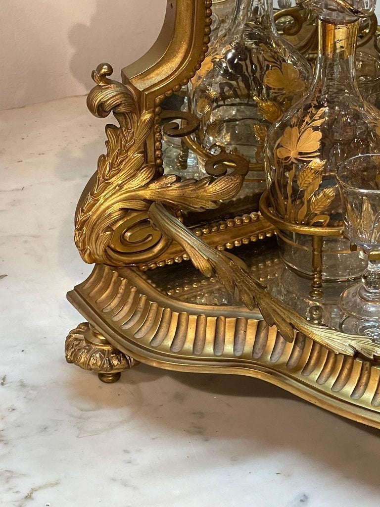French Gilt Bronze Tantalus Set For Sale at 1stDibs
