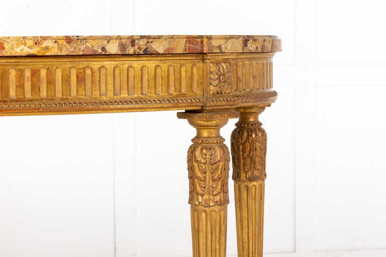 French Gilt Console Table with Marble Top 'by Charles Bernel - Paris ...