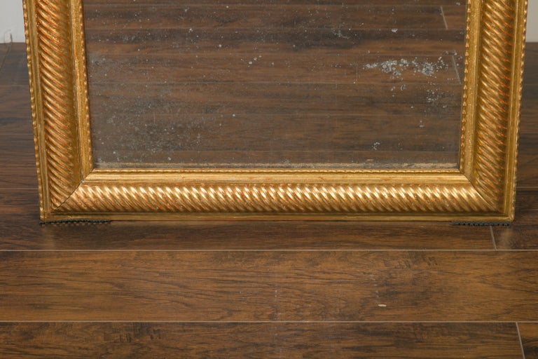 French Giltwood Rectangular Mirror with Twisted Motifs, circa 1900 For ...