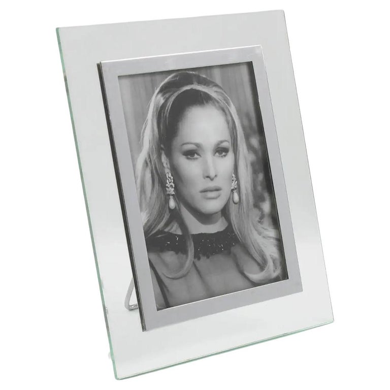 French Glass and Chrome Picture Frame, 1940s For Sale at 1stDibs