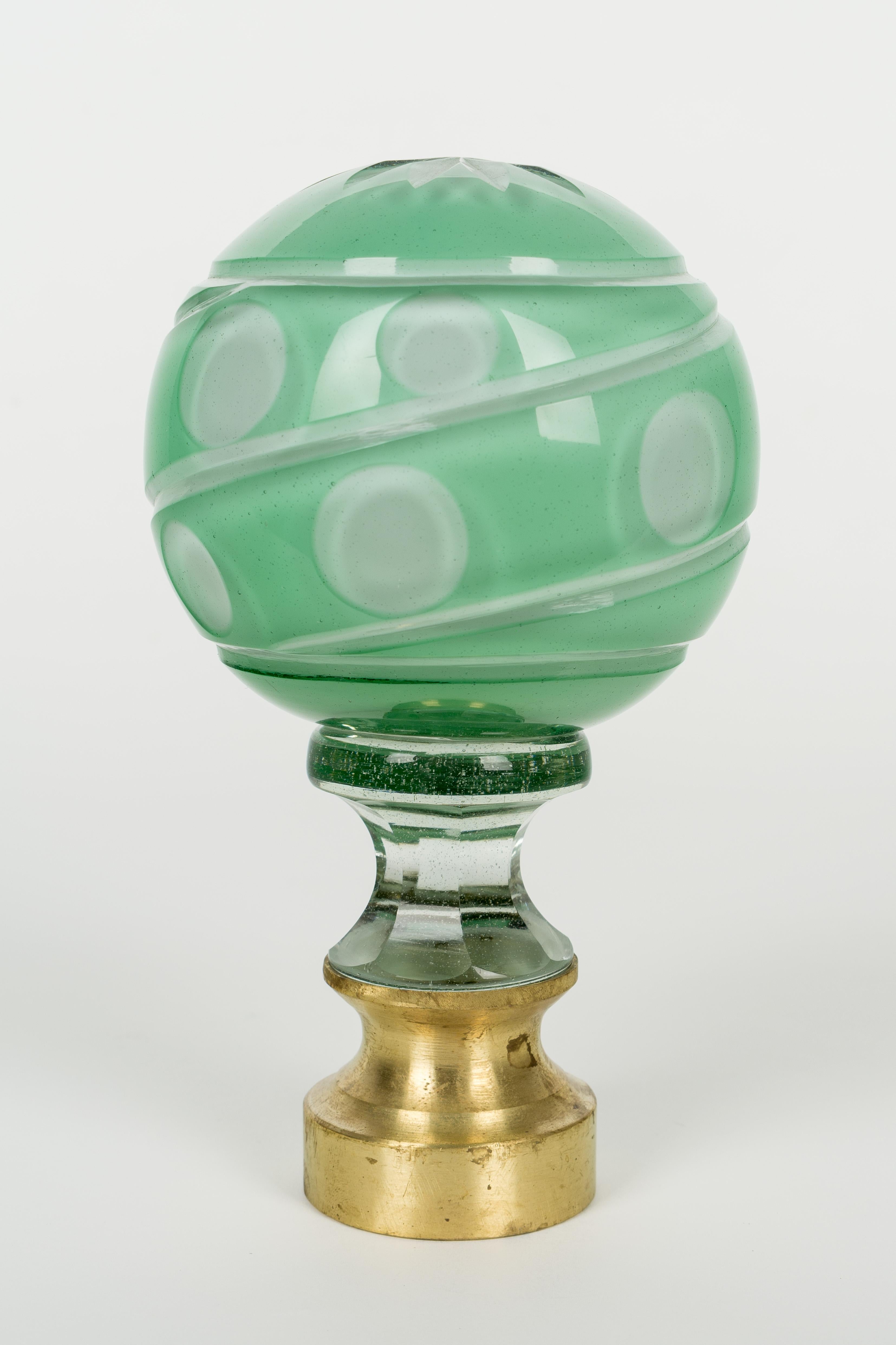 French Glass Boule d'Escalier or Newel Post Finial at 1stDibs | glass ...