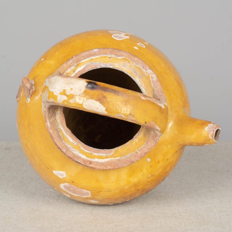 French Glazed Terracotta Jug For Sale at 1stDibs