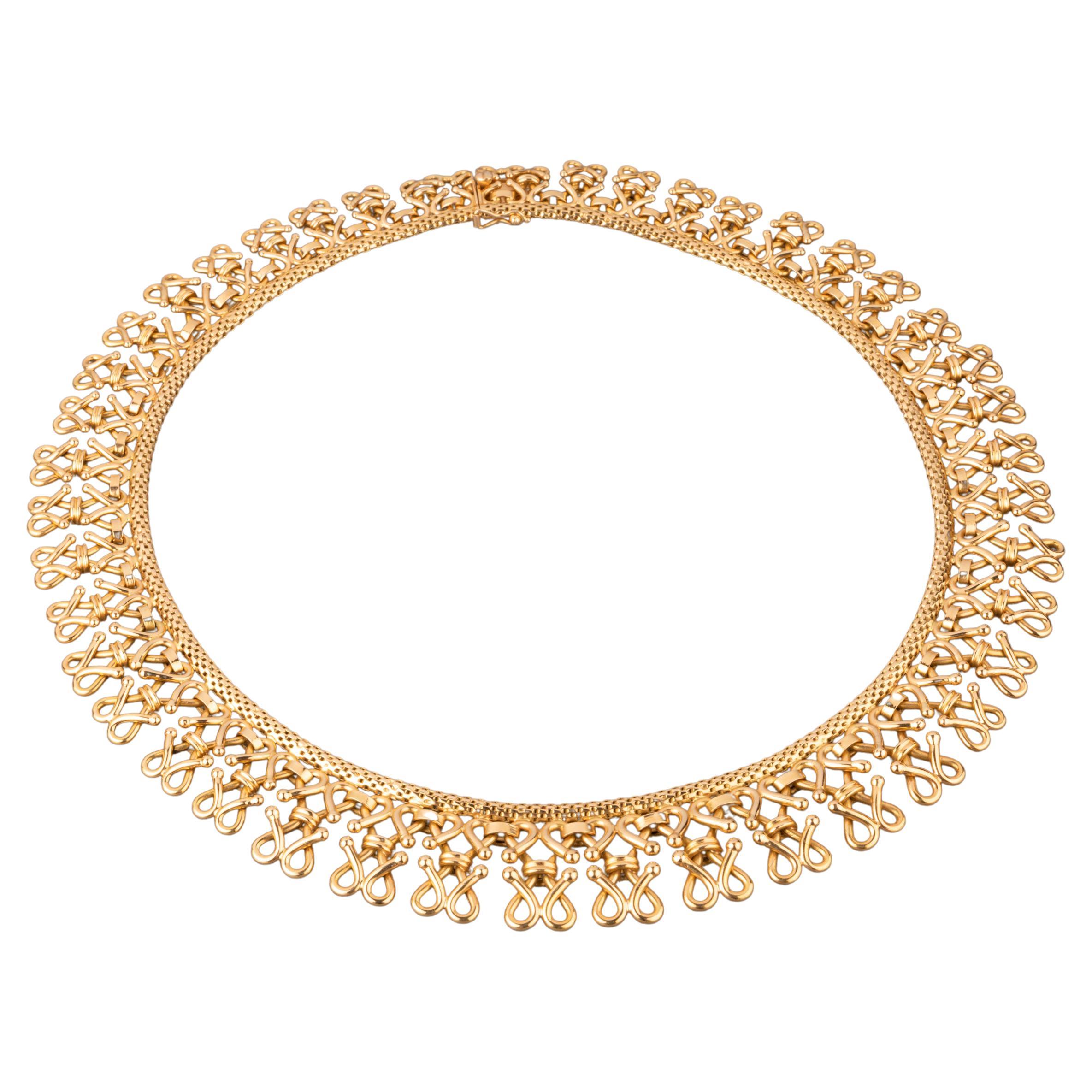 French Gold Necklace For Sale at 1stDibs