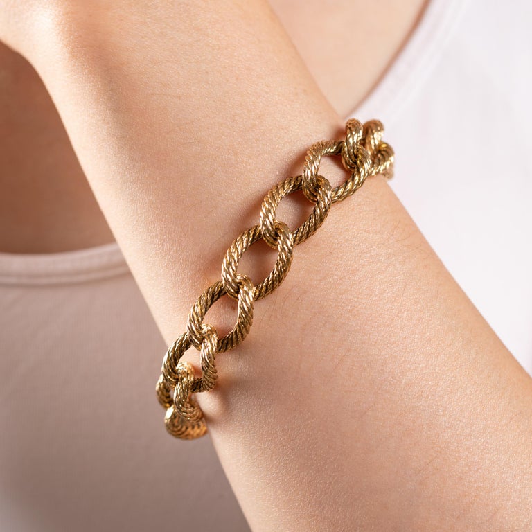 French Gold Vintage Bracelet For Sale at 1stDibs