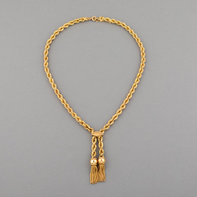French Gold Vintage Necklace For Sale at 1stDibs