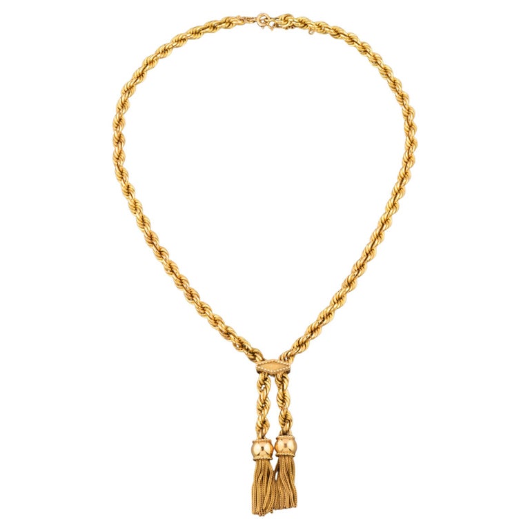French Gold Vintage Necklace For Sale at 1stDibs