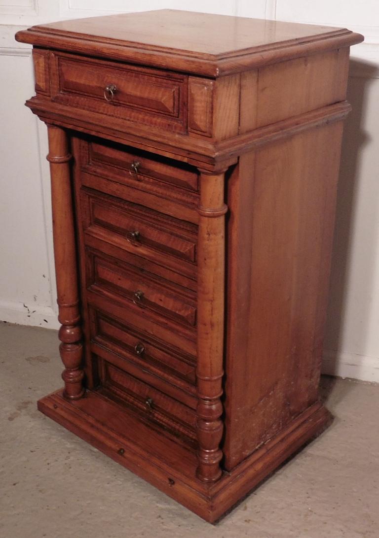 French Golden Oak Bedside Cabinet or Night Table For Sale at 1stDibs