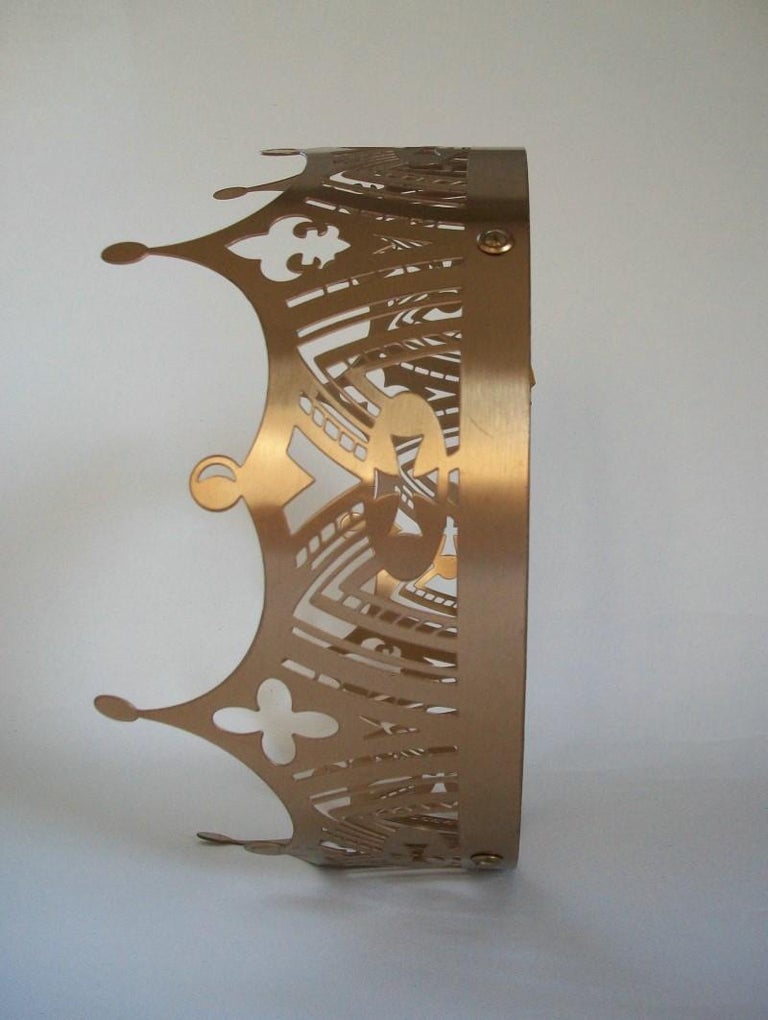 French Gothic Revival Style Pierced Metal Crown, Europe, Late 20th ...