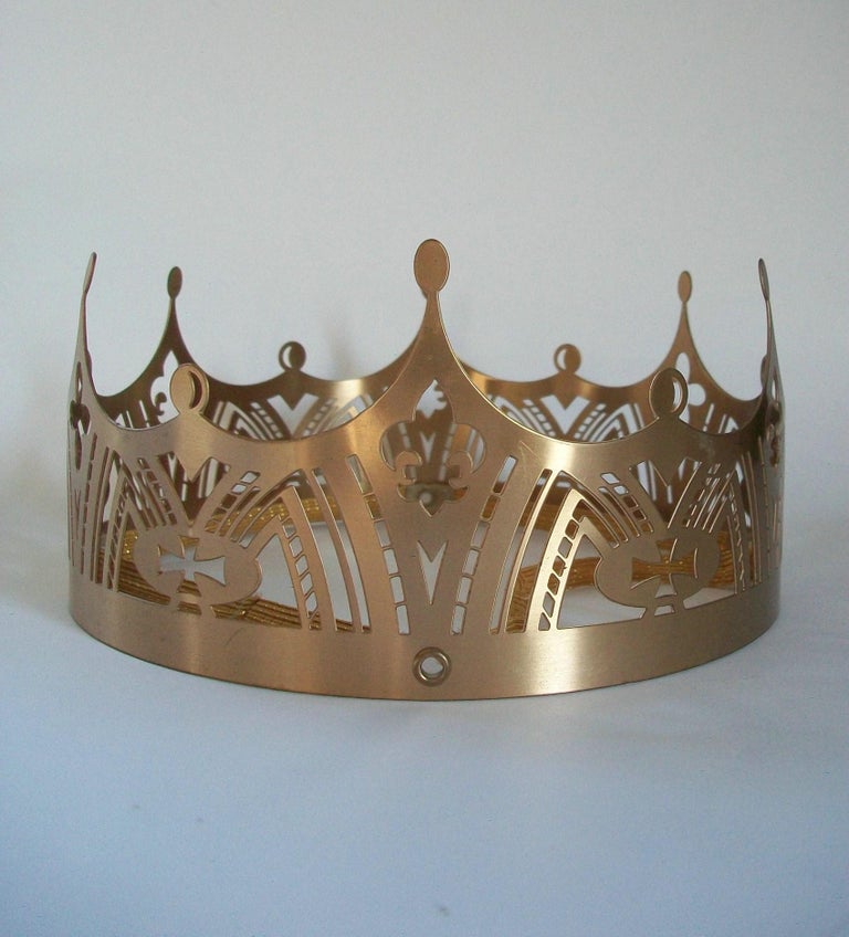 French Gothic Revival Style Pierced Metal Crown, Europe, Late 20th ...
