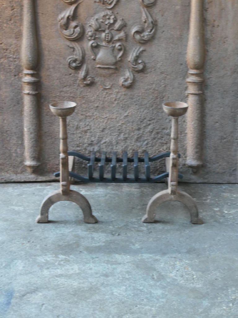 French Gothic Style Fire Grate, Fireplace Grate For Sale at 1stDibs