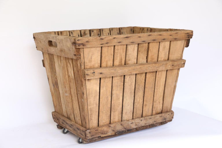 French Grape Crate on Casters at 1stDibs