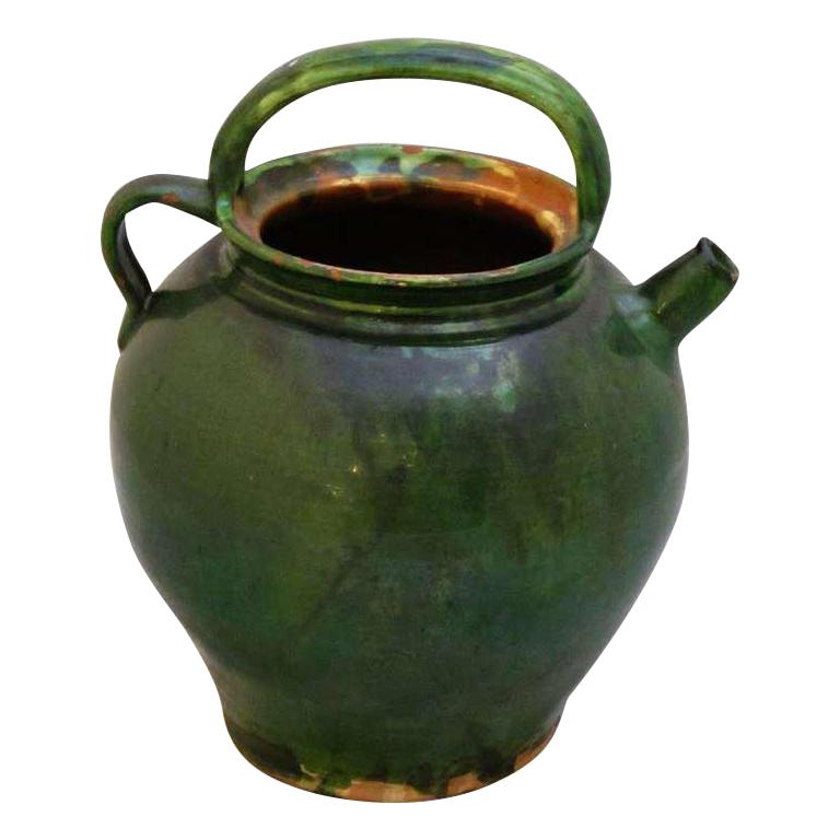 French Green Glaze Pot For Sale at 1stDibs | green glazed french ...