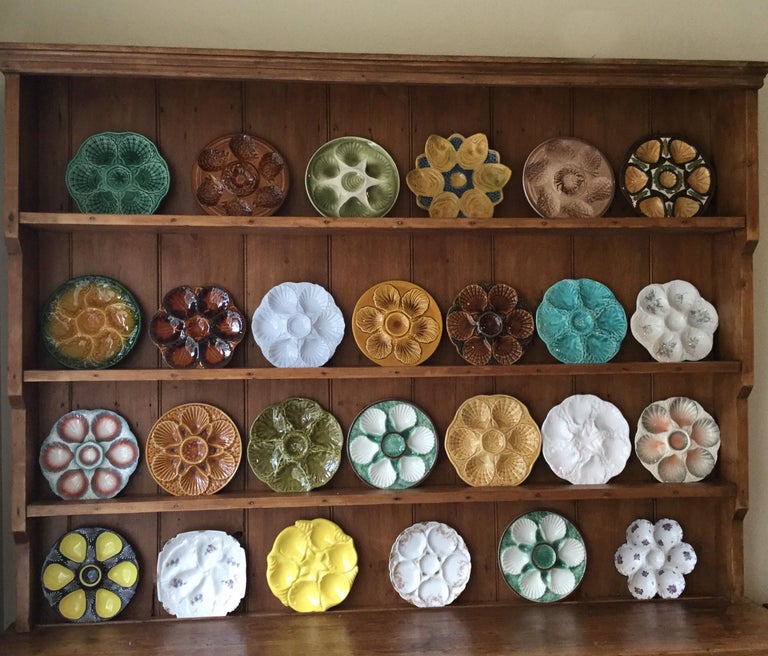 French Green Majolica Oyster Marcel Guillot, circa 1950 For Sale at 1stDibs