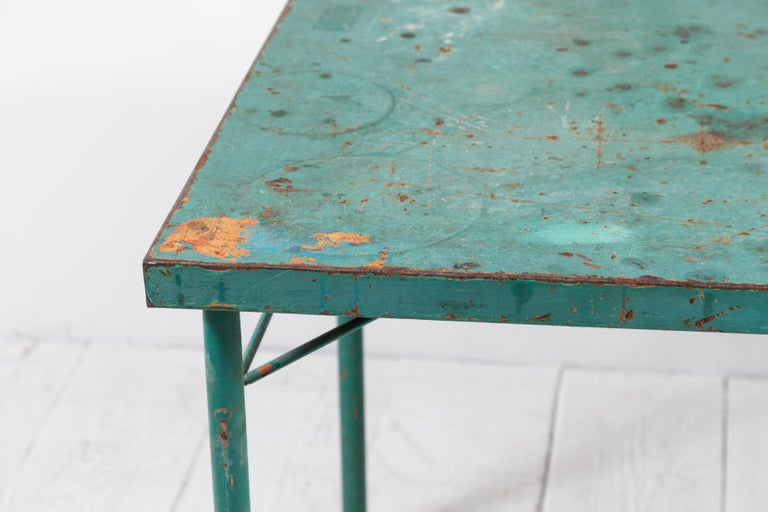 French Green Metal Folding Table at 1stDibs | metal folding tables ...
