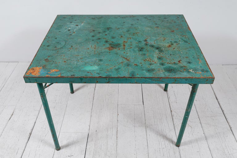 French Green Metal Folding Table at 1stDibs | metal folding tables ...