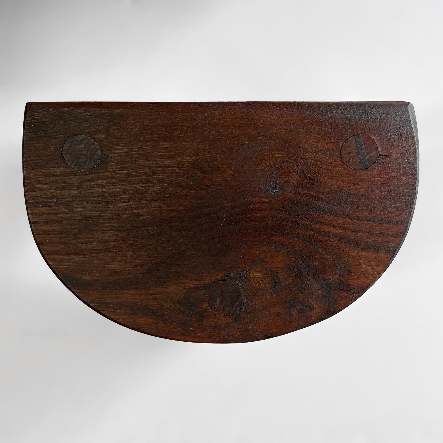French Half Moon Tripod Stool at 1stDibs