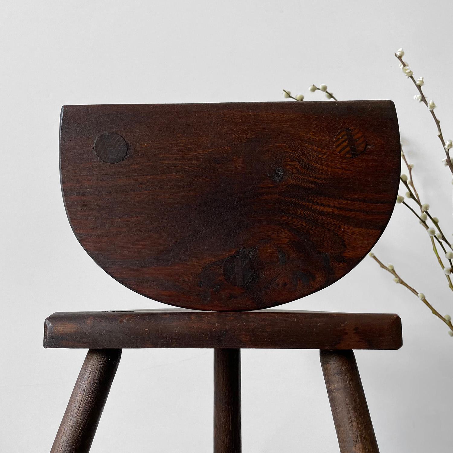 French Half Moon Tripod Stool at 1stDibs
