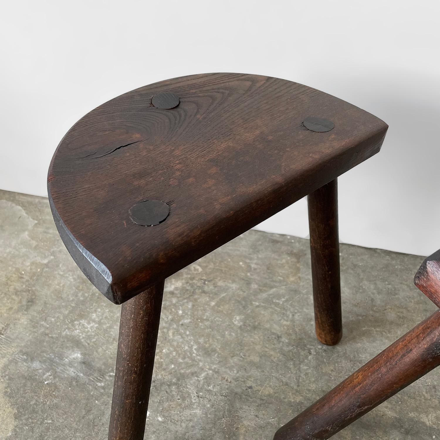 French Half Moon Tripod Stool at 1stDibs