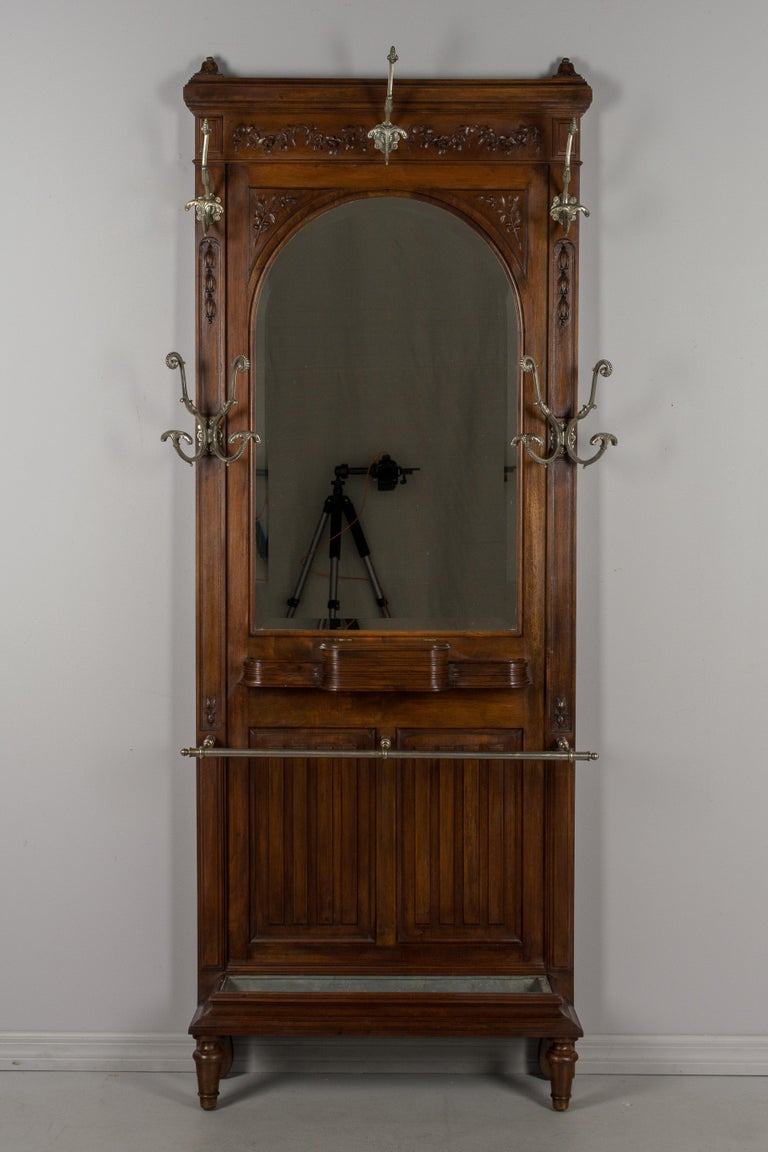 French Hall Tree with Mirror at 1stDibs | hall tree with mirror ...