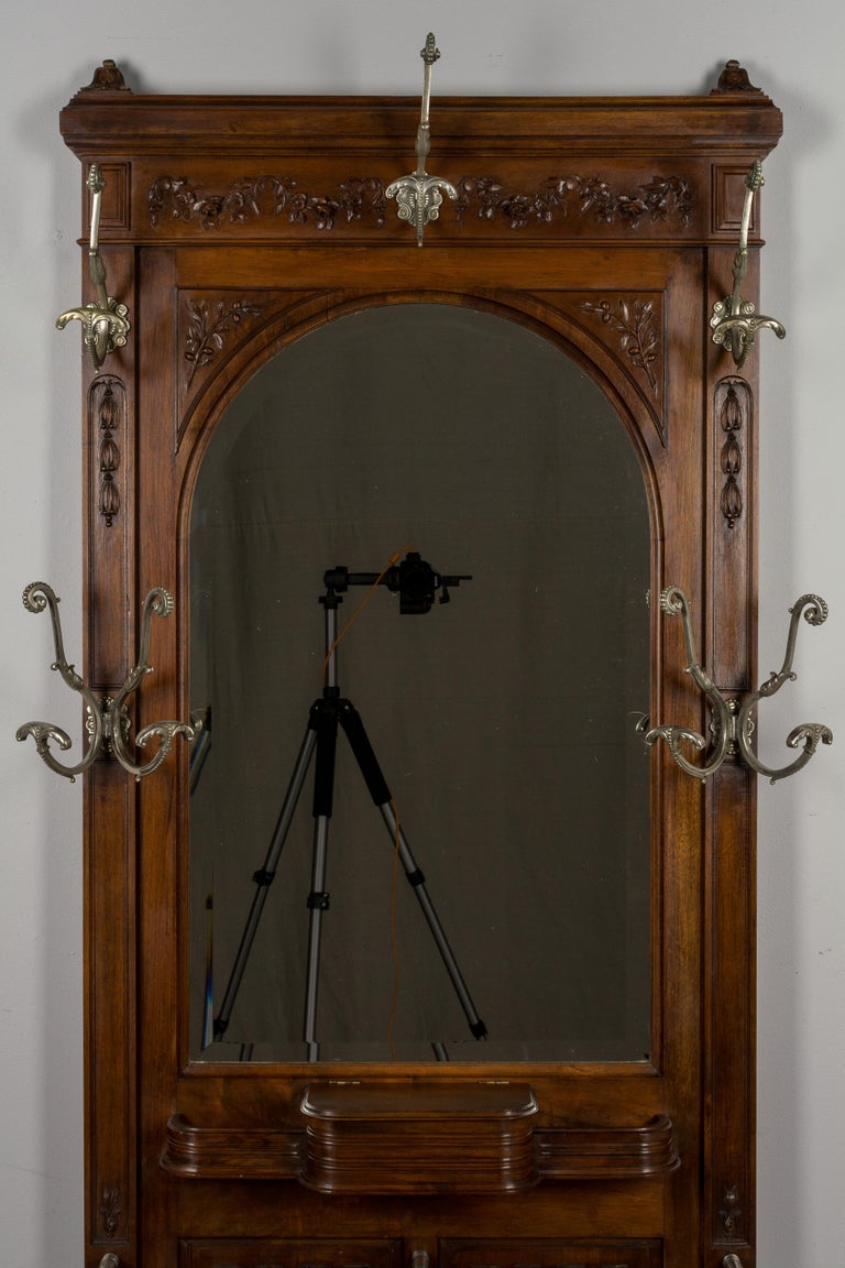 French Hall Tree with Mirror at 1stDibs | hall tree with mirror ...