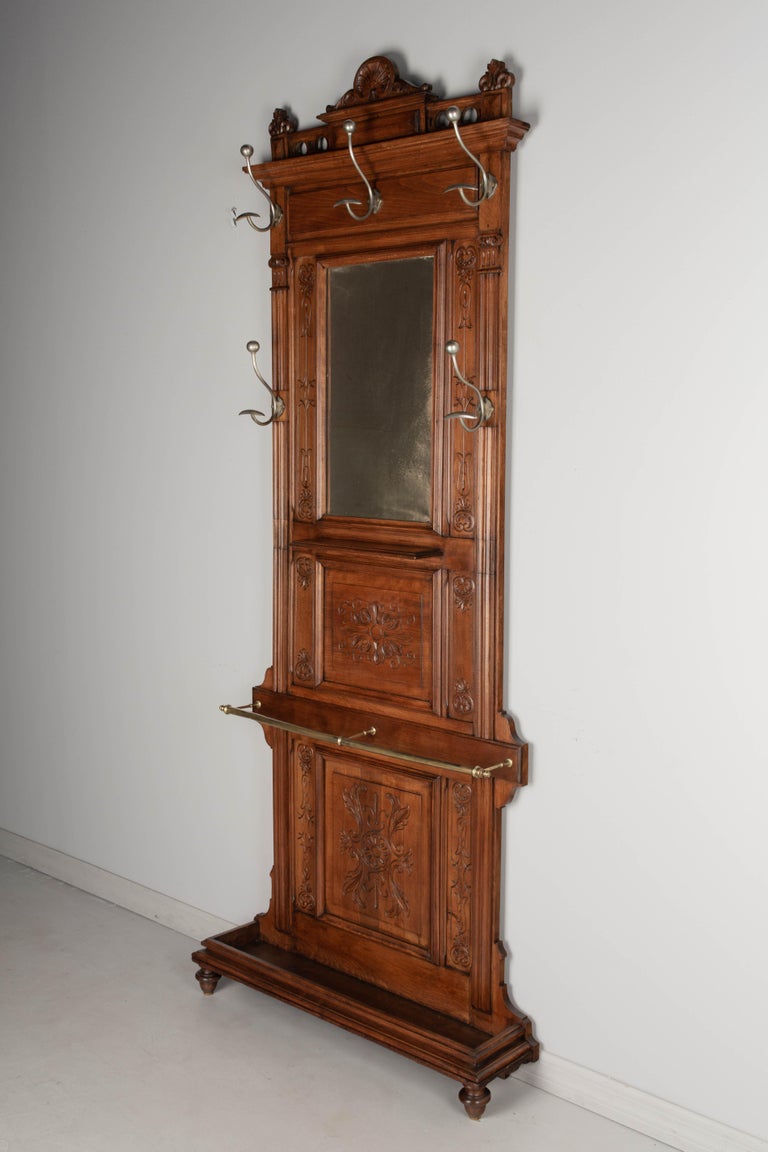 French Hall Tree with Mirror at 1stDibs