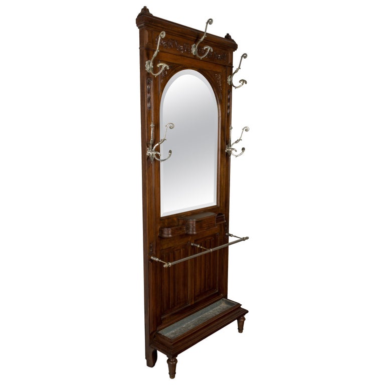 French Hall Tree with Mirror at 1stDibs | hall tree with mirror ...