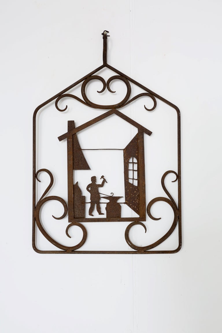 French Hand-forged Blacksmith Sign For Sale at 1stDibs