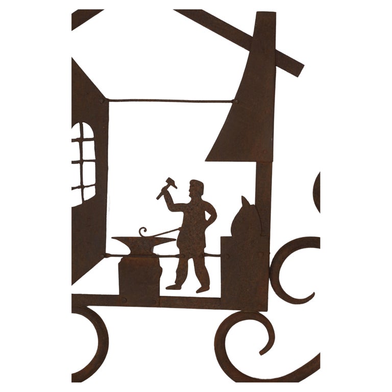 French Hand-forged Blacksmith Sign For Sale at 1stDibs