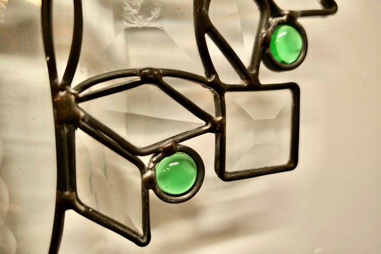 French Hand Made Antique Stained Glass Window Panel For Sale at 1stDibs