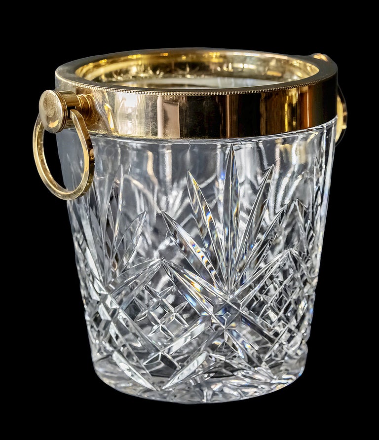 French Hand Made Cut Crystal Champagne Bucket For Sale at 1stDibs