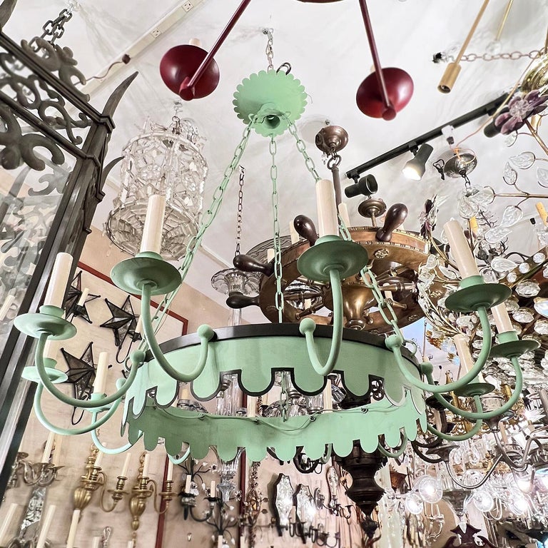 French Hand-Painted Chandelier For Sale at 1stDibs