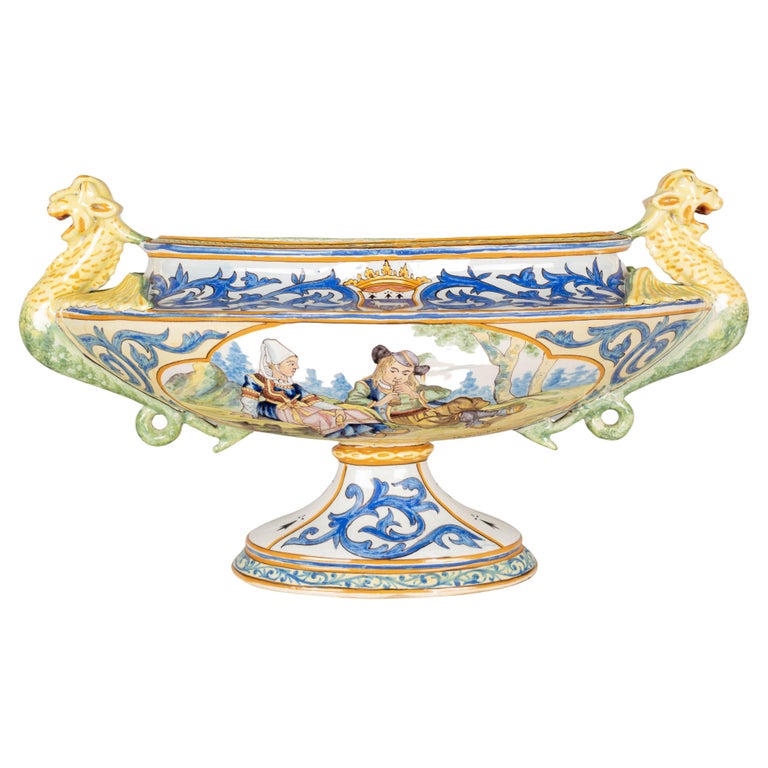 French Henriot Quimper Faience Jardiniere For Sale at 1stDibs