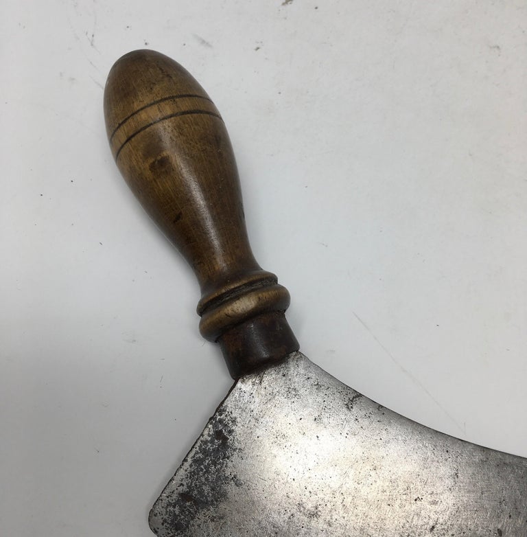 French Herb Chopper, Mezzaluna Round Knife For Sale at 1stDibs