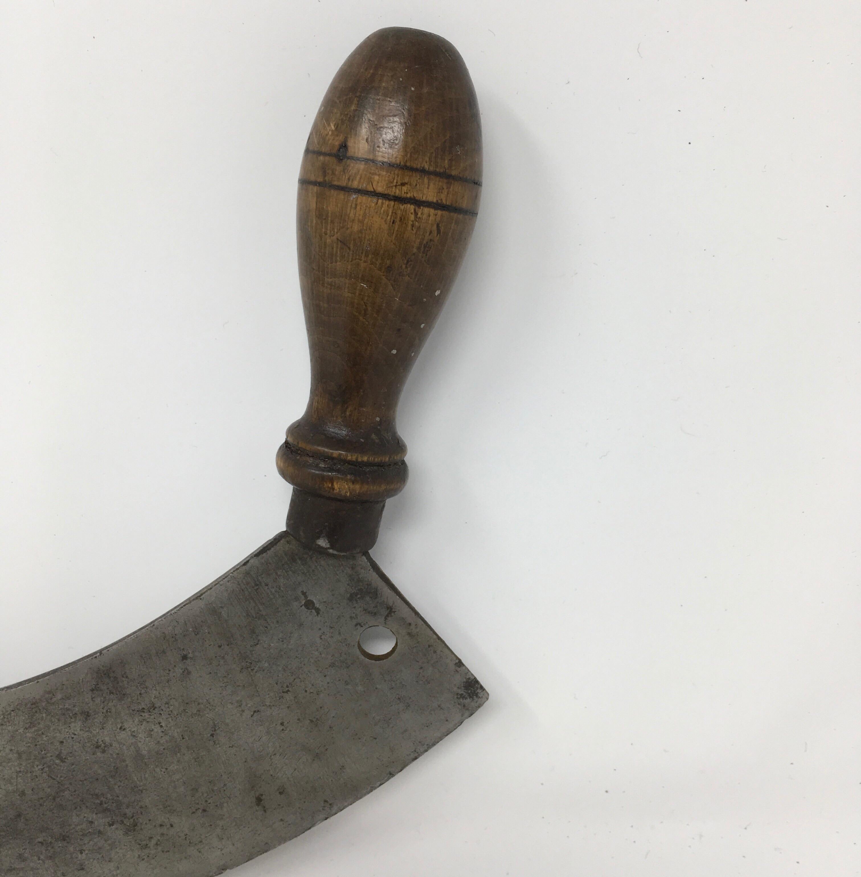 French Herb Chopper, Mezzaluna Round Knife For Sale at 1stDibs | herb ...