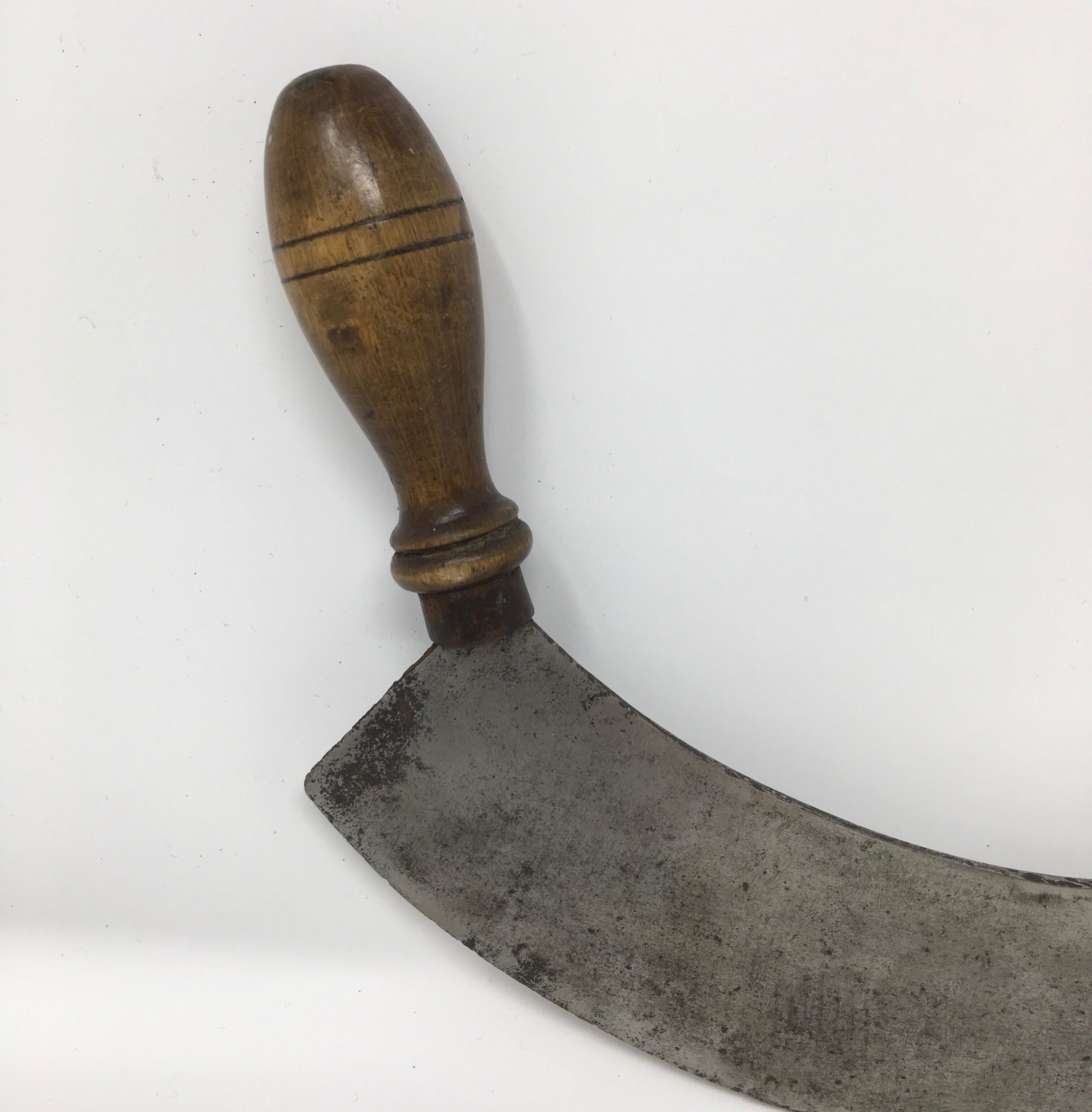 French Herb Chopper, Mezzaluna Round Knife For Sale at 1stDibs | herb ...