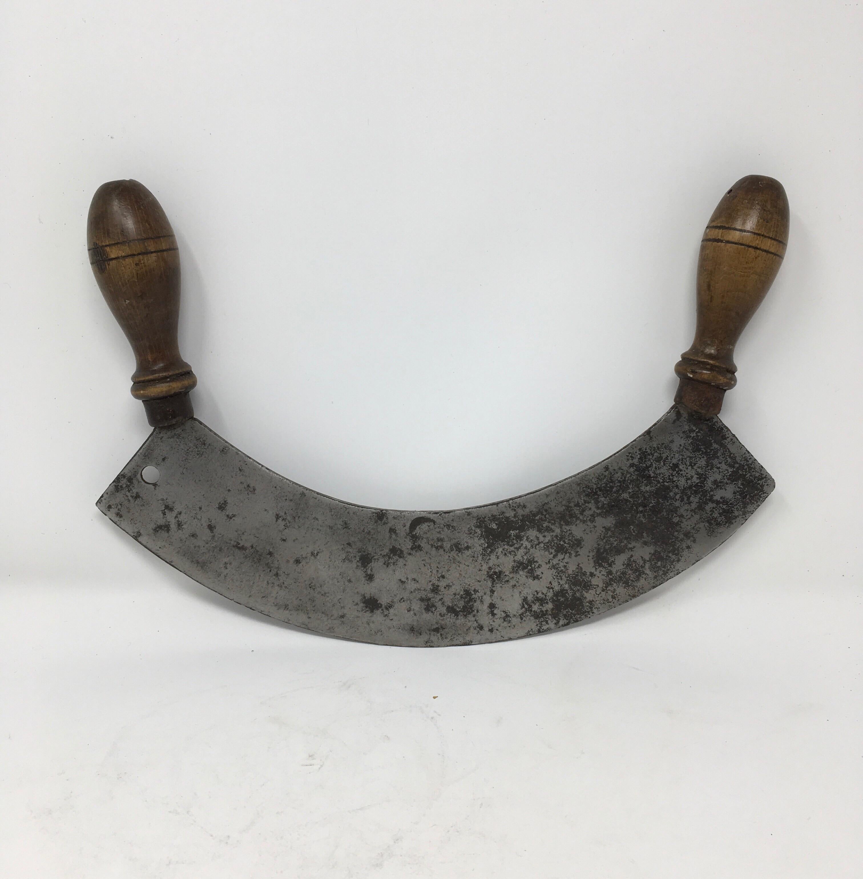 French Herb Chopper, Mezzaluna Round Knife For Sale at 1stDibs | herb ...