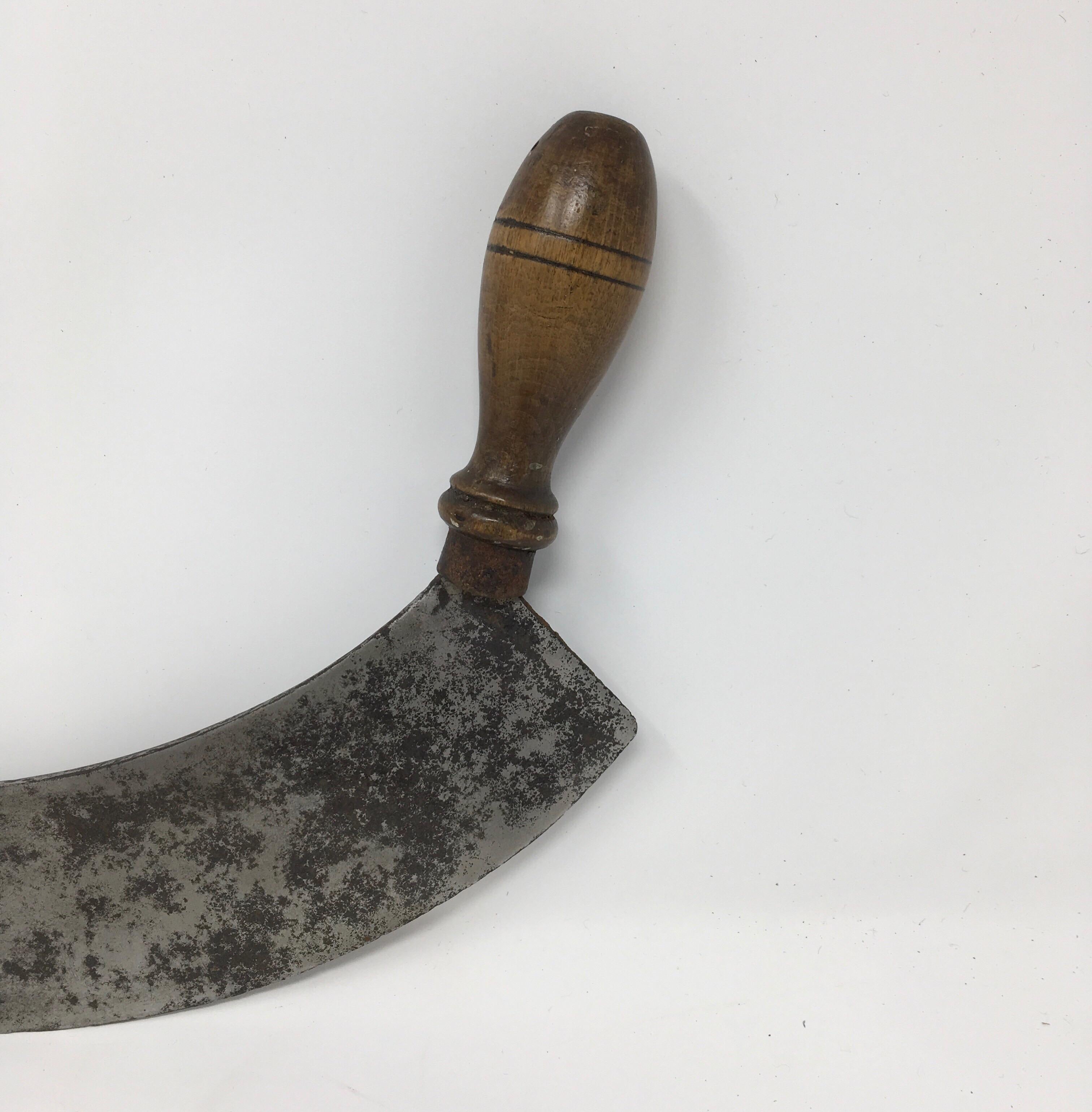 French Herb Chopper, Mezzaluna Round Knife For Sale at 1stDibs | herb ...