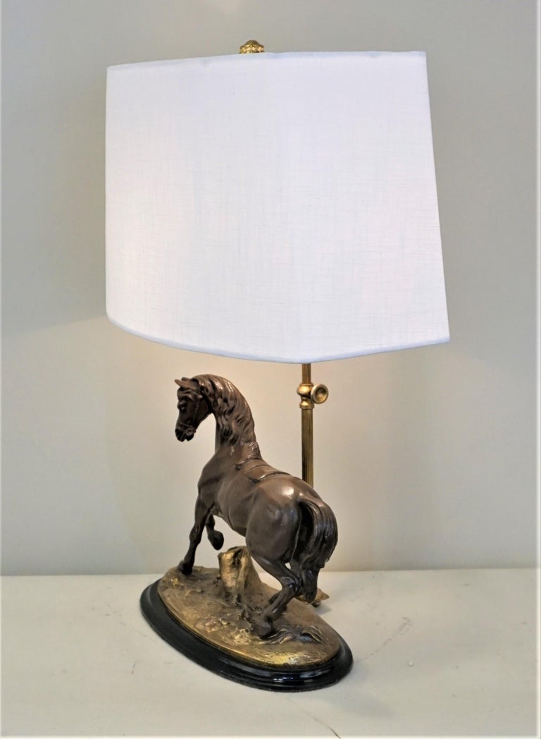 French Horse Sculpture Table Lamp at 1stDibs