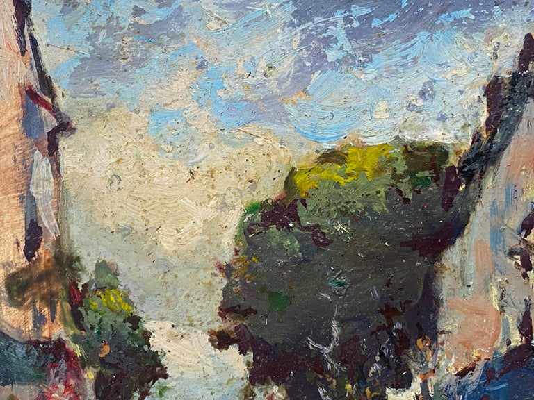 French Impressionist En Plein Air Oil Painting, City Street Scene For ...