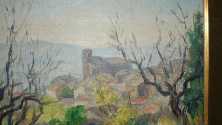 French Impressionist Landscape Painting, Signed Bret Andre, 1952 For ...