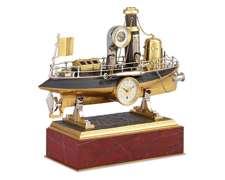 French Industrial Battleship Clock For Sale at 1stDibs