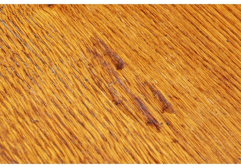 French Industrial Style Dining/ Work Table with Breadboard Top For Sale ...