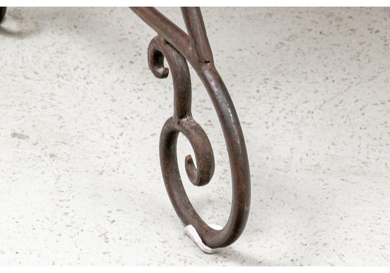 French Industrial Style Dining/ Work Table with Breadboard Top For Sale ...