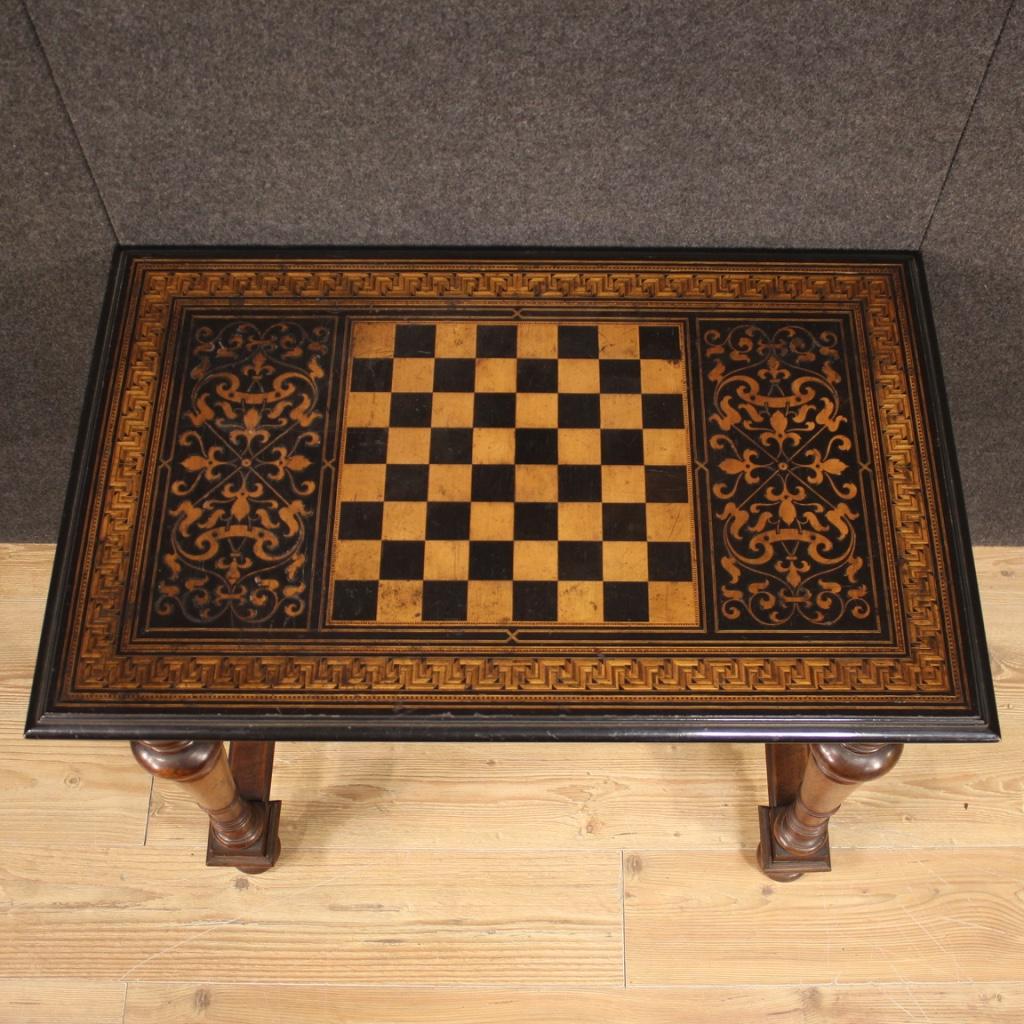 French Inlaid Game Table, 19th Century For Sale at 1stDibs