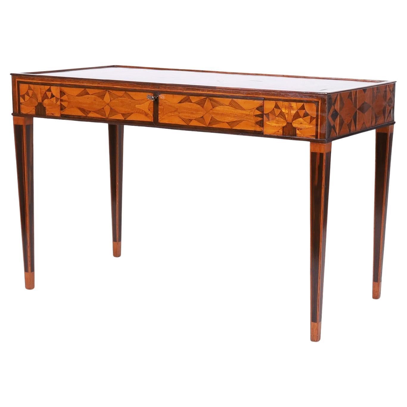 French Inlaid Writing Table or Desk at 1stDibs