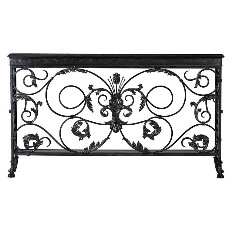French Iron Console Table For Sale at 1stDibs