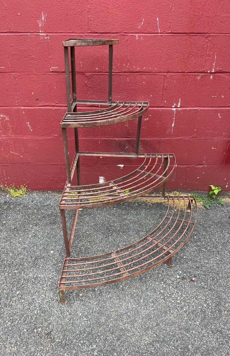 French Iron Corner Florist Plant Stand For Sale at 1stDibs