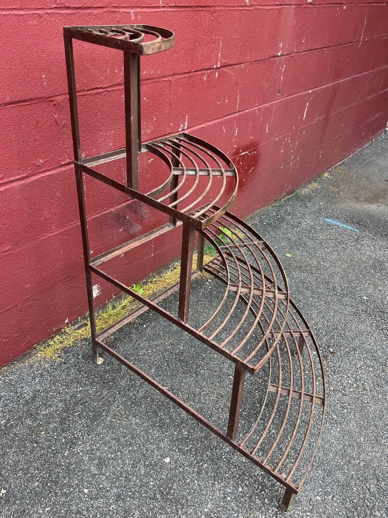 French Iron Corner Florist Plant Stand For Sale at 1stDibs